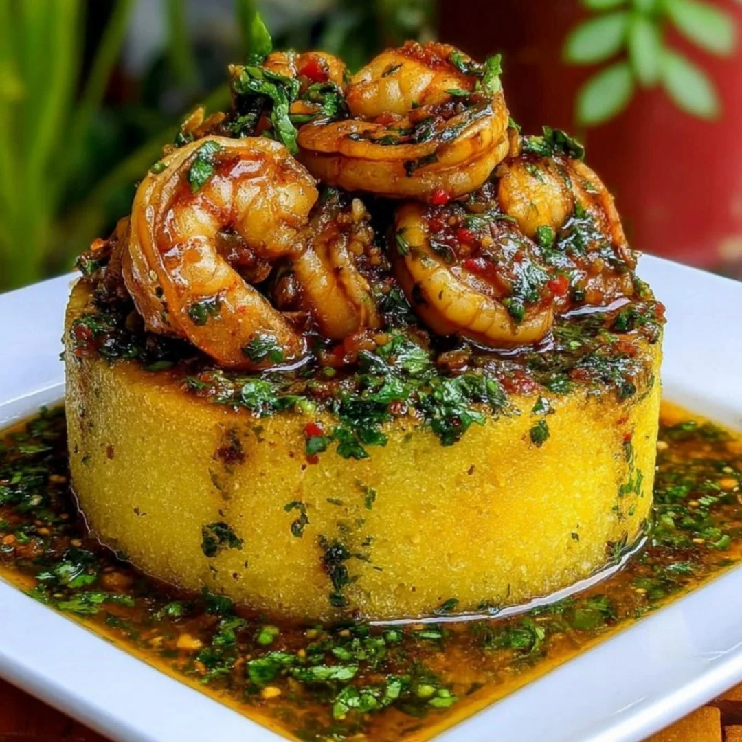 Garlic Shrimp Mofongo