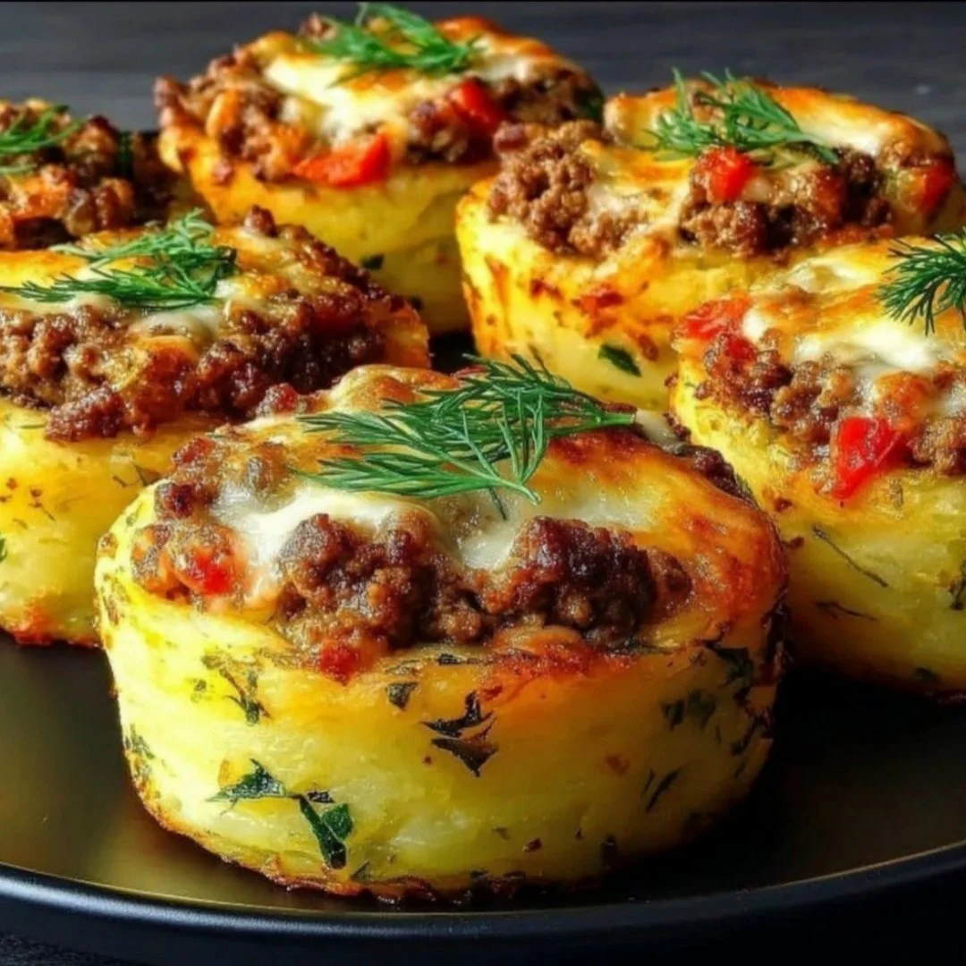 Stuffed Mashed Potato Nests